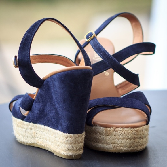 Maypol | Shoes | Blue Suede Maypol Espadrille Sandals Sz 38 | Poshmark